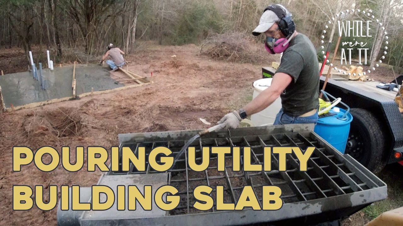 Pouring Utility Building Concrete Slab - YouTube