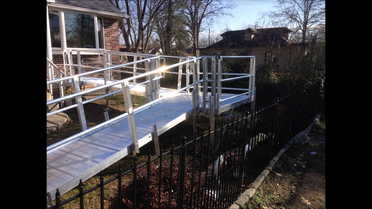 wheelchair modular aluminum ramps installation service PA,DE,NJ - YouTube