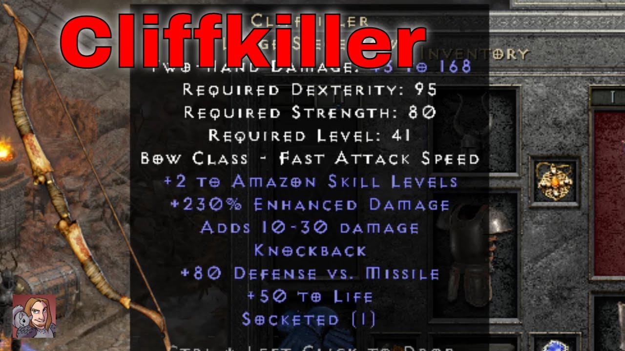 D2R Unique Items - Cliffkiller (Large Siege Bow) - YouTube