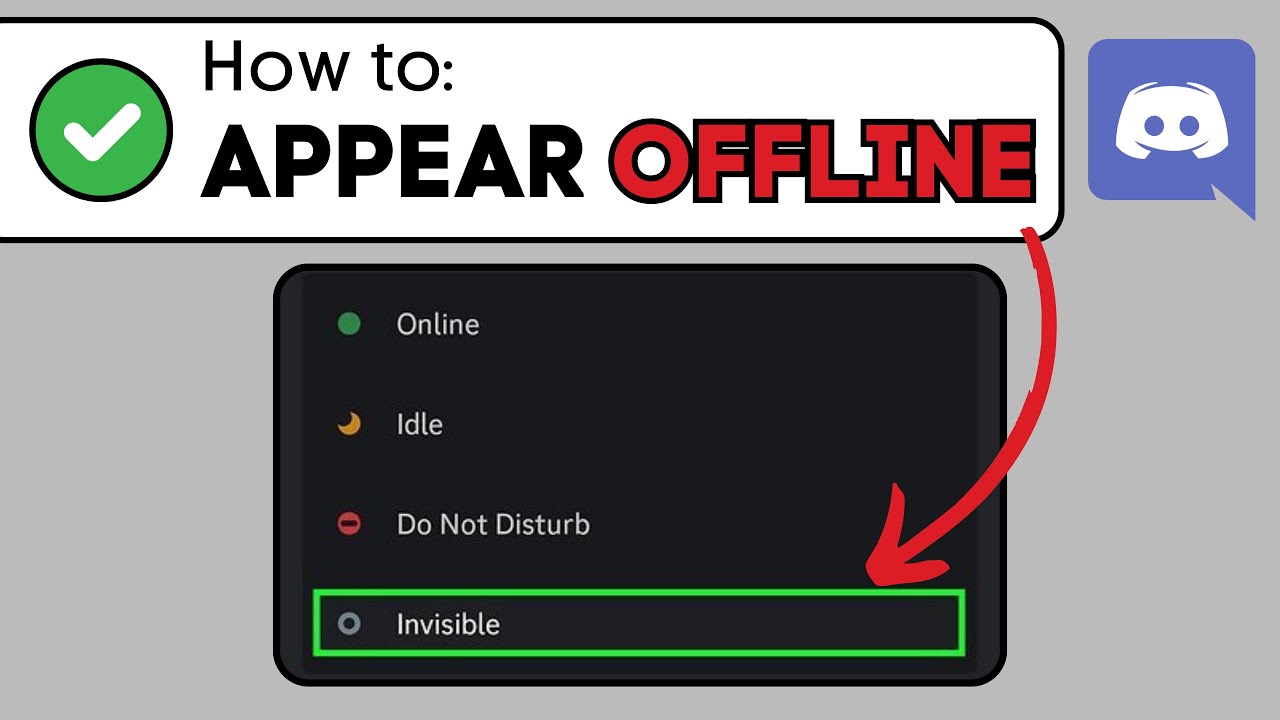How To Appear Offline in Discord - YouTube