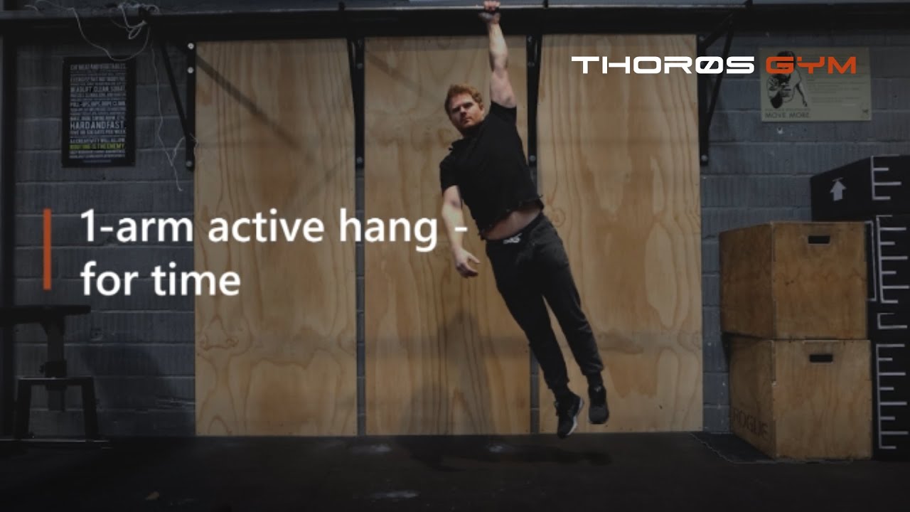1-arm active hang - for time - YouTube