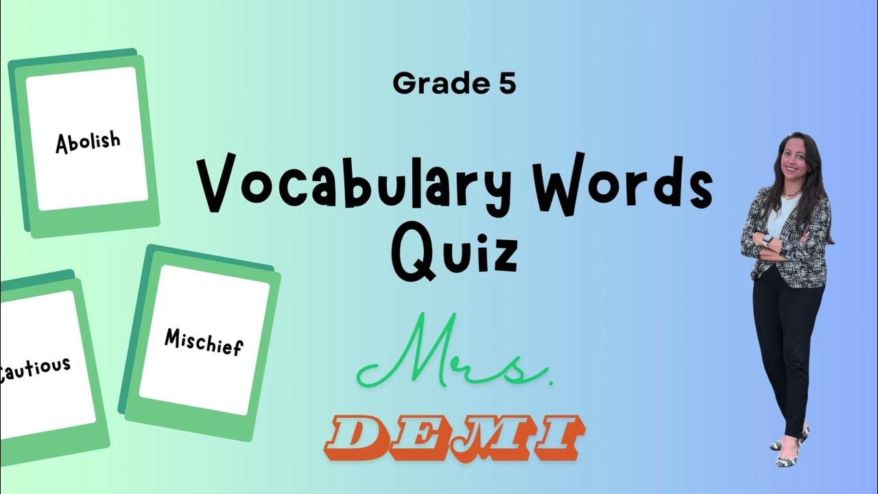 5th Grade Academic Vocabulary Quiz - YouTube