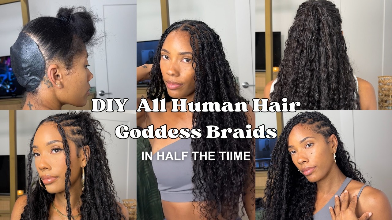 DIY All Human Hair Goddess Braids in Half the Time| Quick weave | YWigs ...