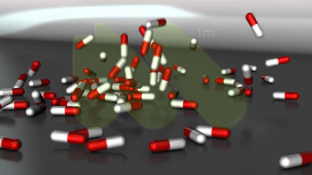 Medicine pills falling down onto a table - YouTube