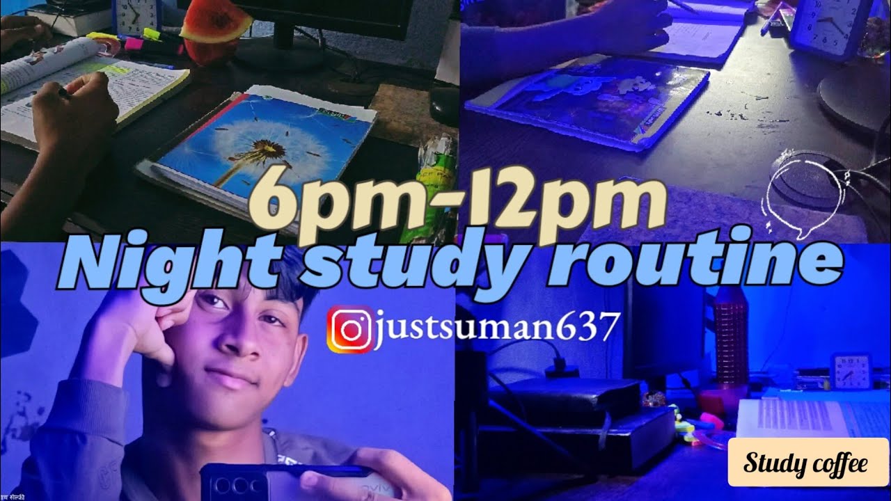 Night study routine 🌃 | productive study vlog | study coffee - YouTube