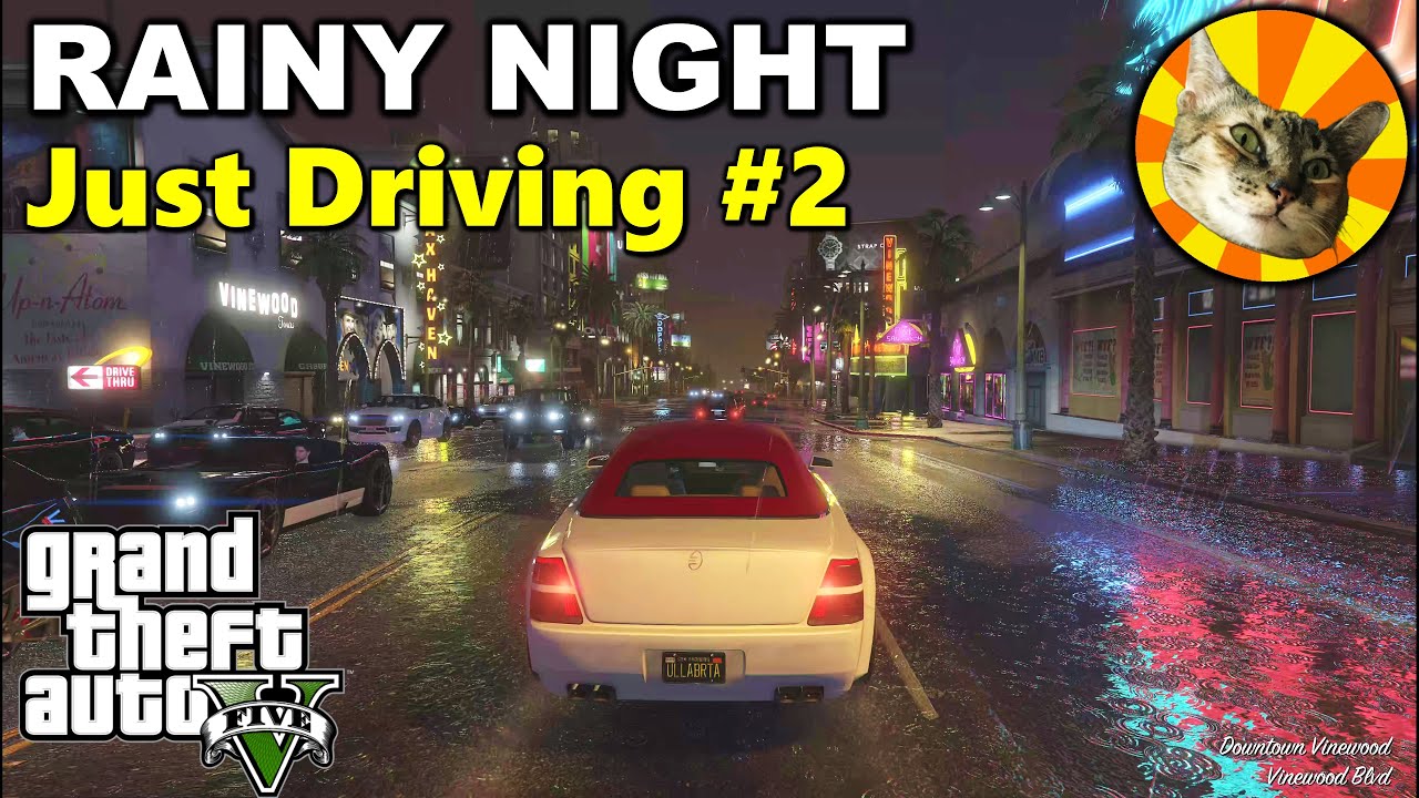 Just Driving #2 - Rainy night drive from the Richman Hotel to the ...