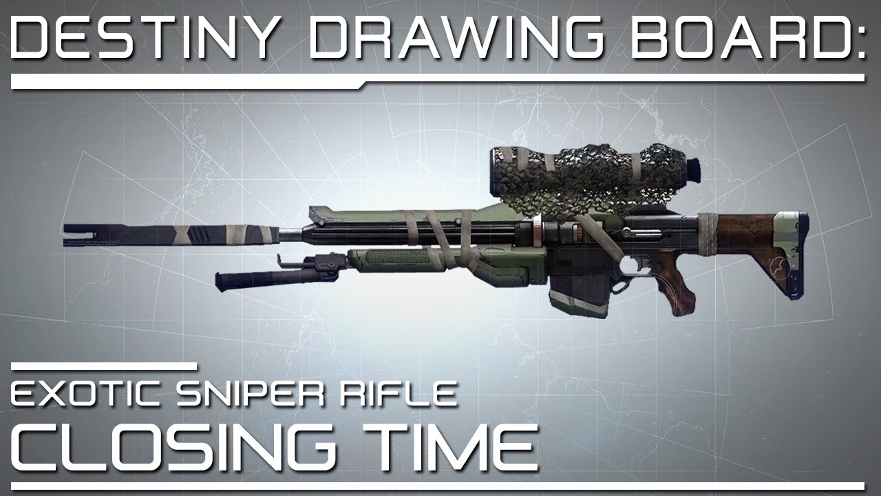 Destiny Drawing Board: Closing Time - Exotic Sniper Rifle - YouTube