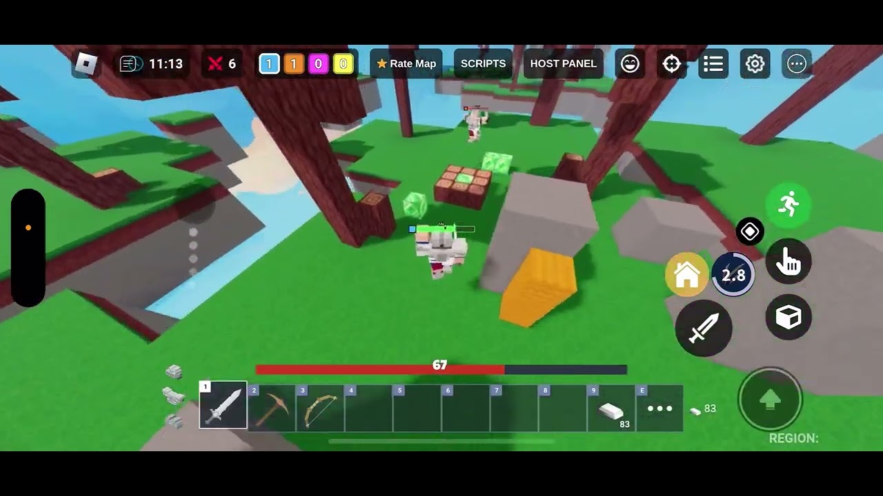 1v1ing My Friend In Bedwars Youtube