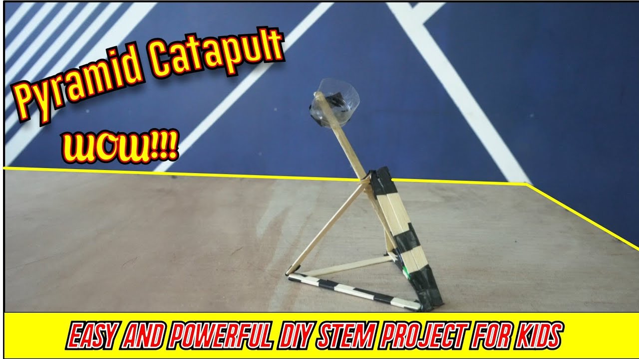 Pyramid Catapult - Easy and Powerful DIY STEM Project for Kids - YouTube