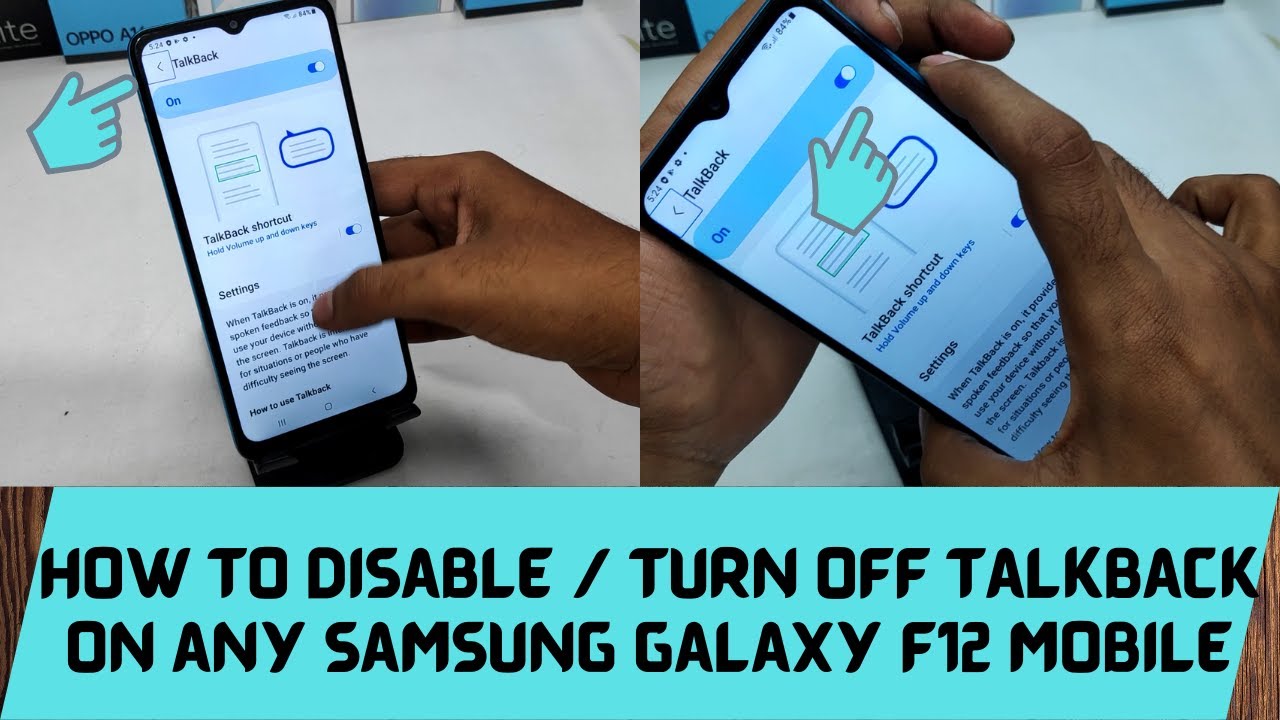 How to ON/OFF Talk back in Samsung Galaxy F12| How to enable Talkback ...