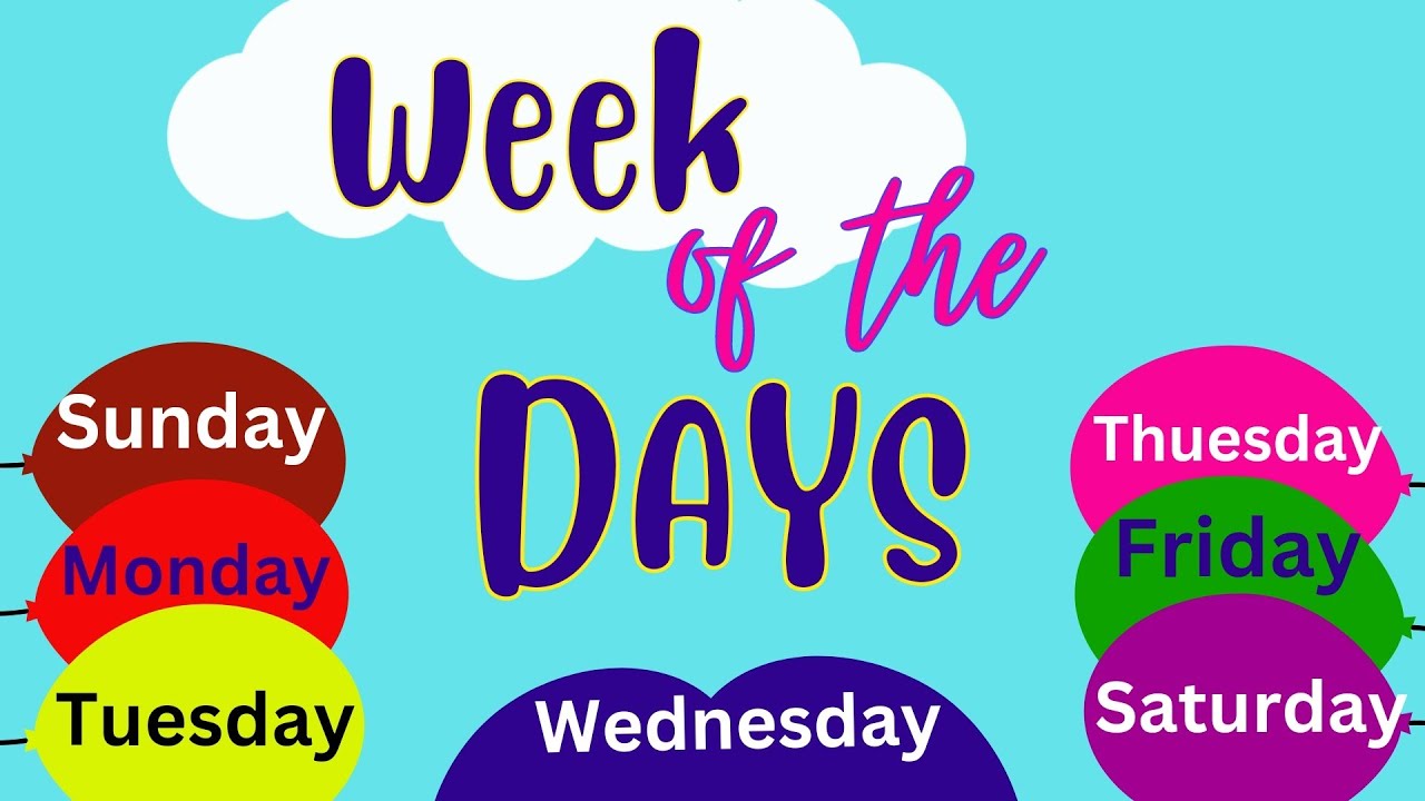 Days of the week song| 7days in a week|kid's learning song - YouTube