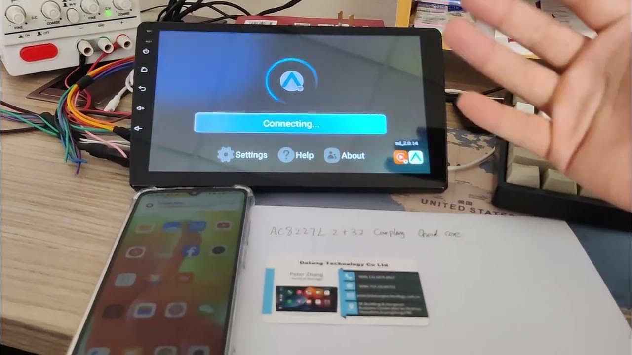 How to use Wireless Androuid Auto on Carplay 9inch Universal AC8227L 2+32G Quad Core - YouTube