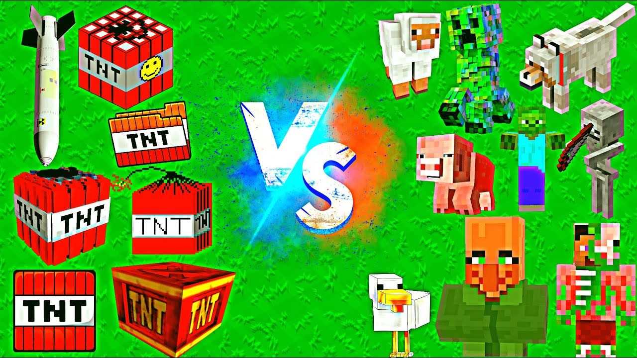 200 MOBS VS EXTRA TNT (MINECRAFT MOB BATLE) Lucky TNT MOD - YouTube