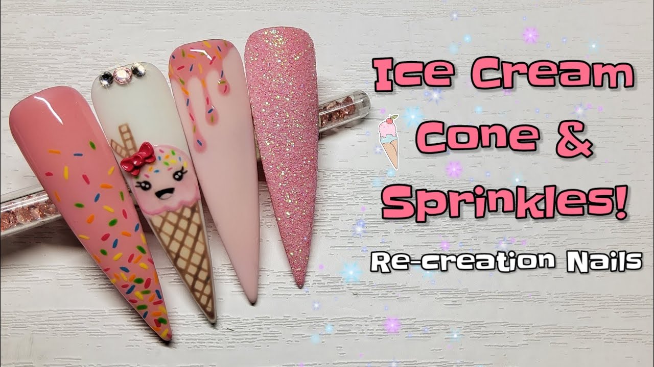 ICE-CREAM & SPRINKLES NAIL ART! | "HOME OF DEVA" RE-CREATION! | MEFA 20 ...