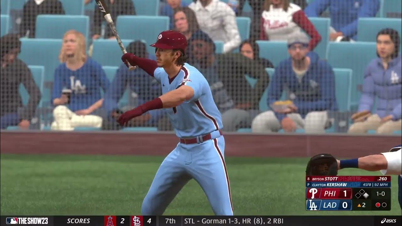MLB: The Show 23 (PS5) - Franchise Mode - S1:Ep31 - PHILLIES (24-6) @ Dodgers (22-8) - YouTube