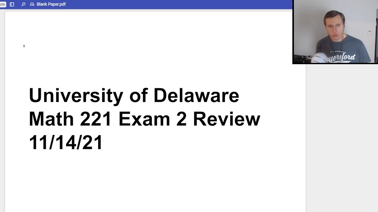 Exam 2 Review - Math 221 University of Delaware - YouTube
