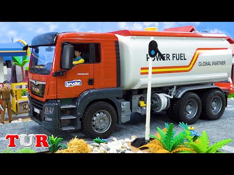 Araba Tamiri ve Benzin Istasyonu - Arabalar çizgi film | BIBO TOYS Türkçe