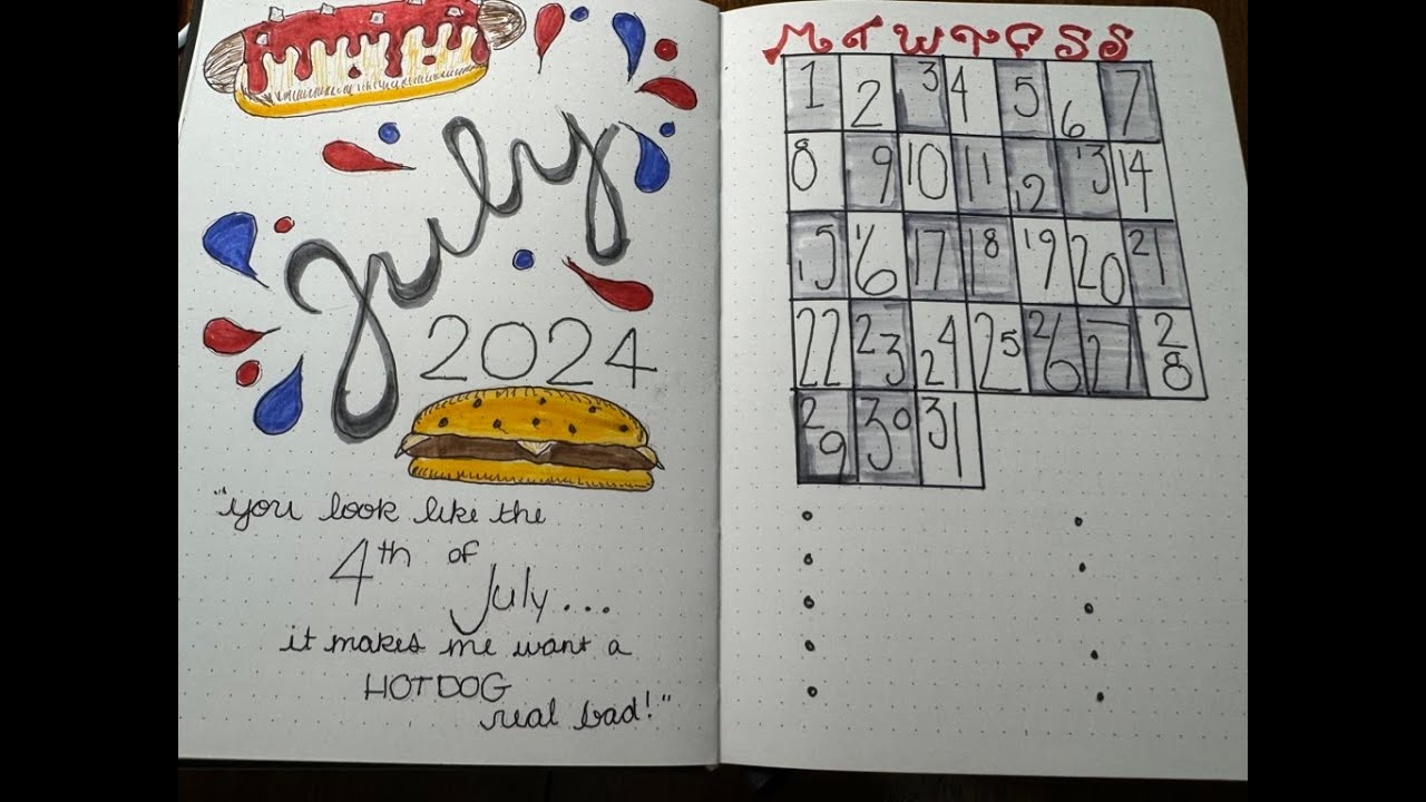 A NEW 6 Month BuJo Set Up and July 2024 Monthly with Yop&Tom Dotted ...