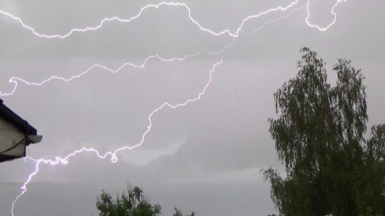 mild storm over cardiff - YouTube