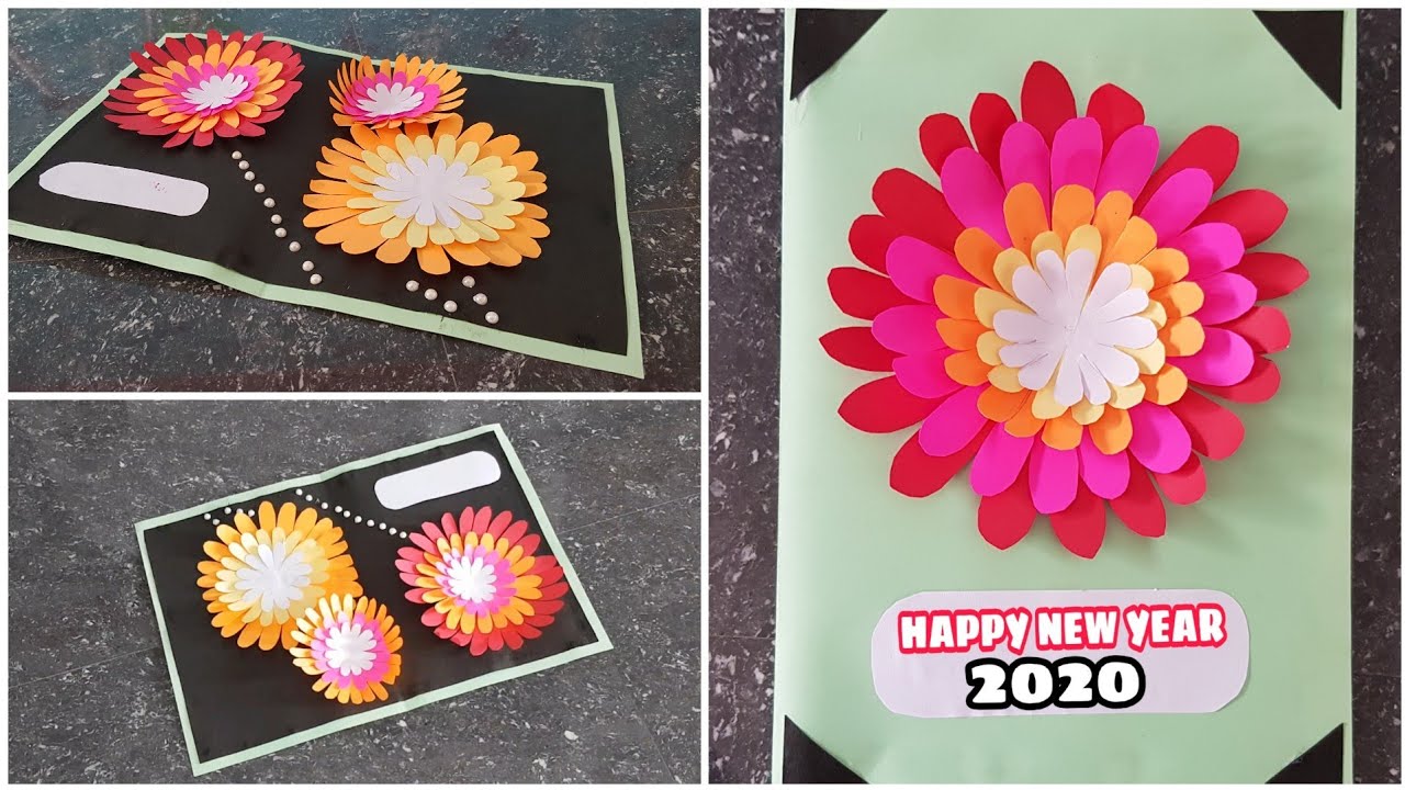 Diy happy new year greeting card | simple diy happy new year card 2020 ...
