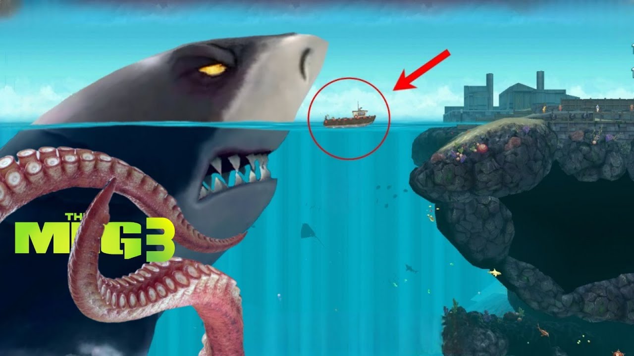 NEW GIANT MONSTER MEG3 UNLOCKED AND GAMEPLAY - HUNGRY SHARK EVOLUTION ...