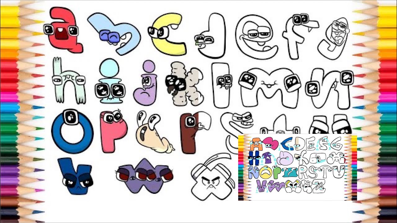 Alphabet lore But they Compilation Coloring pages / Alan Walker ...