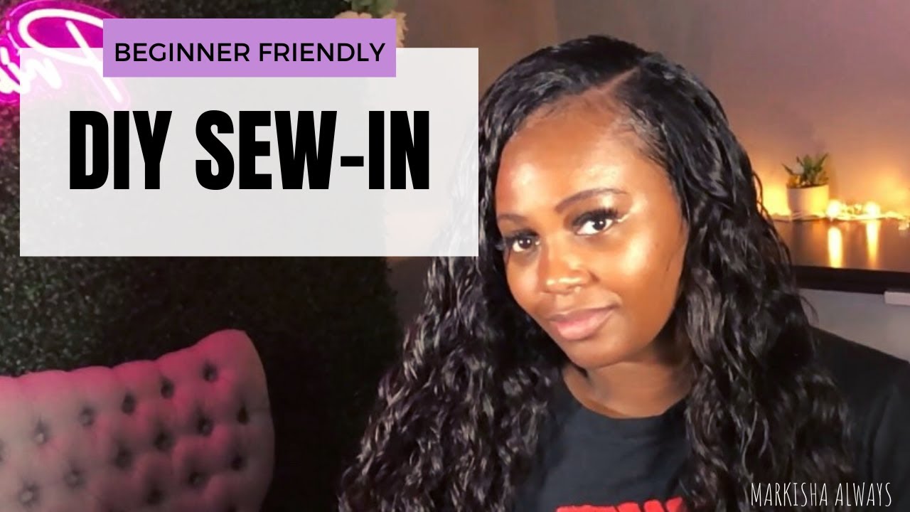 DIY SEW-IN ~HOW TO DO A SEW-IN USING DEEP WAVE HAIR - YouTube