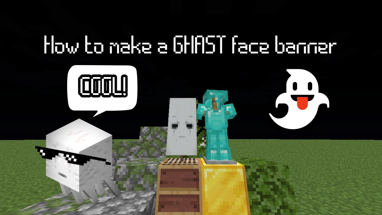 How to make a COOL ghast face banner/cape in minecraft! - YouTube