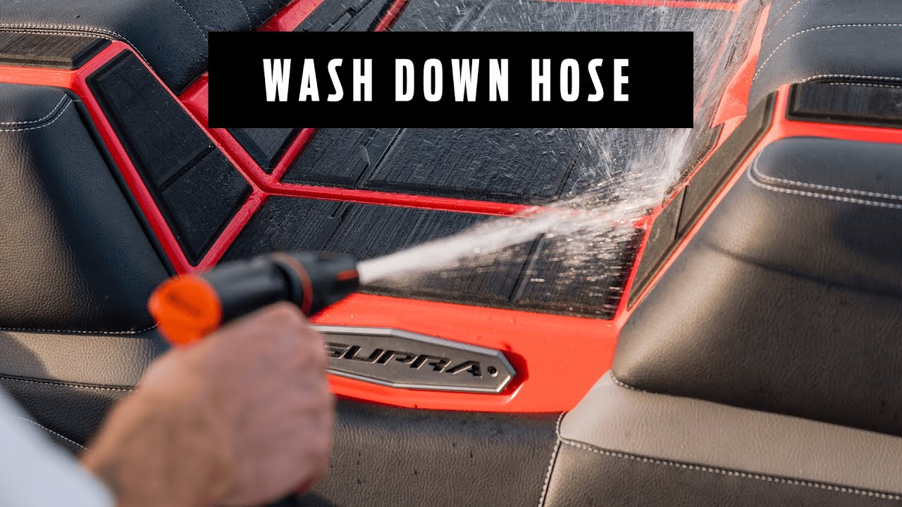 Effortless Boat Cleaning: Supra's Built-In Wash Down Hose - YouTube
