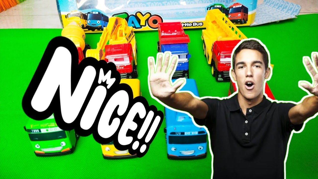 Tayo dan lego - Bongkar mainan tayo,lego,truk dan mobil polisi - YouTube