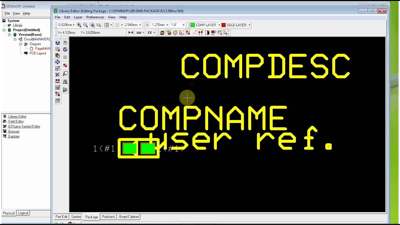 Package editing method in Schematic editor - YouTube