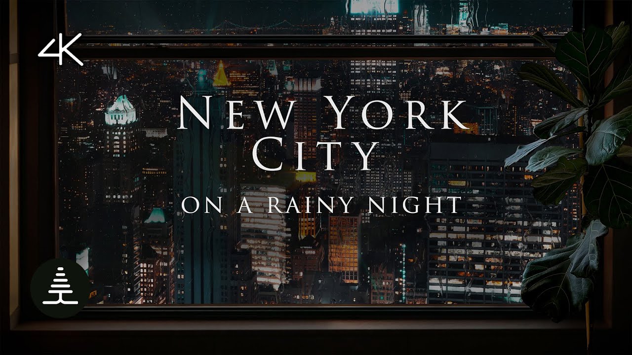 New York City on a Rainy Night 4k | NYC Rain On Window Sounds - YouTube