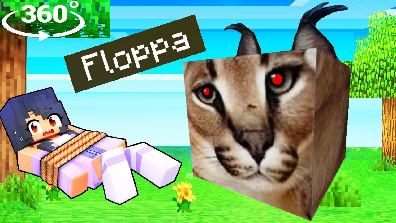 Friends saving APHMAU from EVIL FLOPPA in Minecraft 360° - YouTube