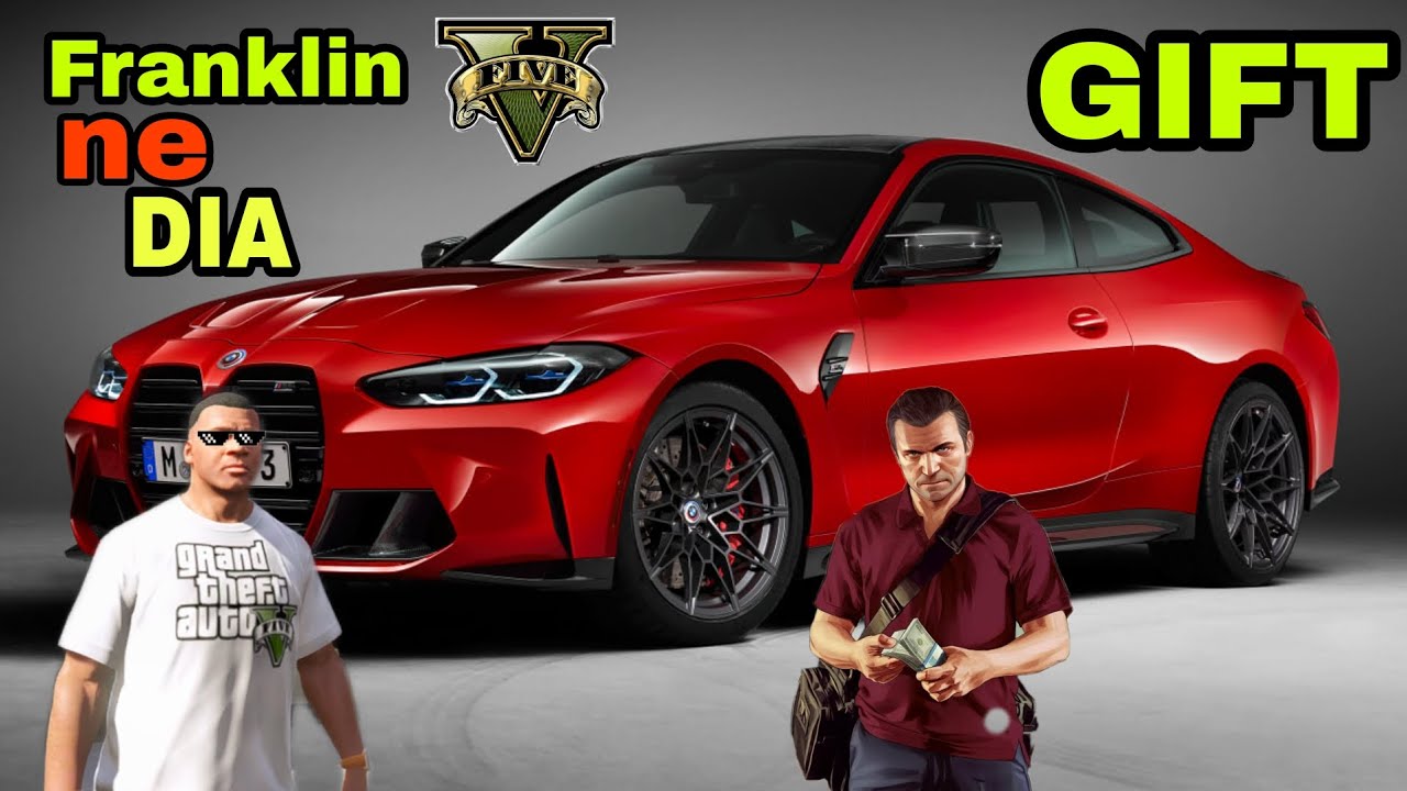 FRANKLIN NEI DE DIA GIFT MICHAEL .. Michael ho gya shocked 😮 #gtav # ...