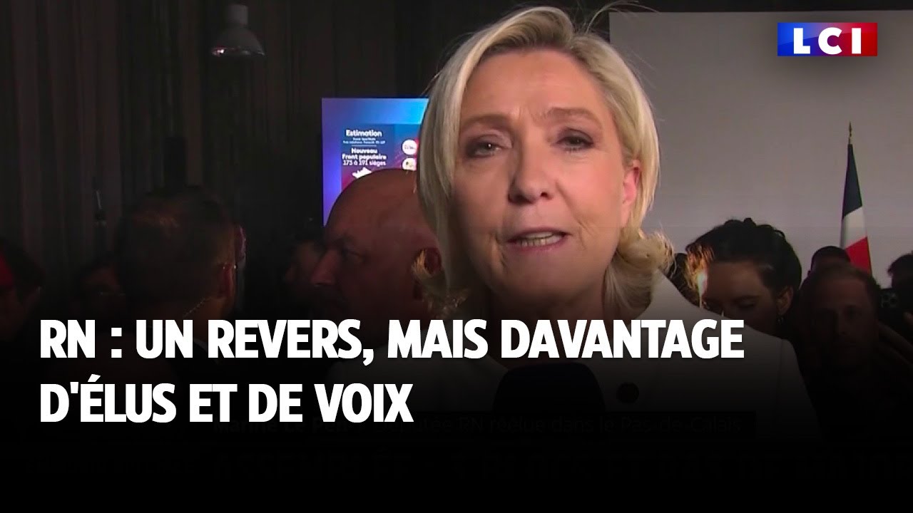 RN : un revers, mais davantage d'élus et de voix - YouTube