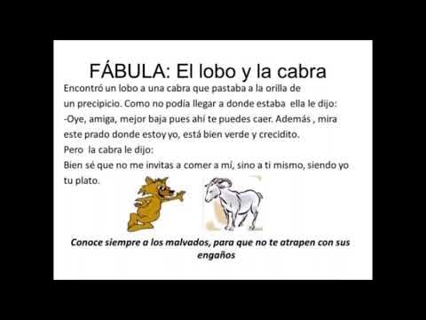 Fábula El lobo y la cabra - YouTube