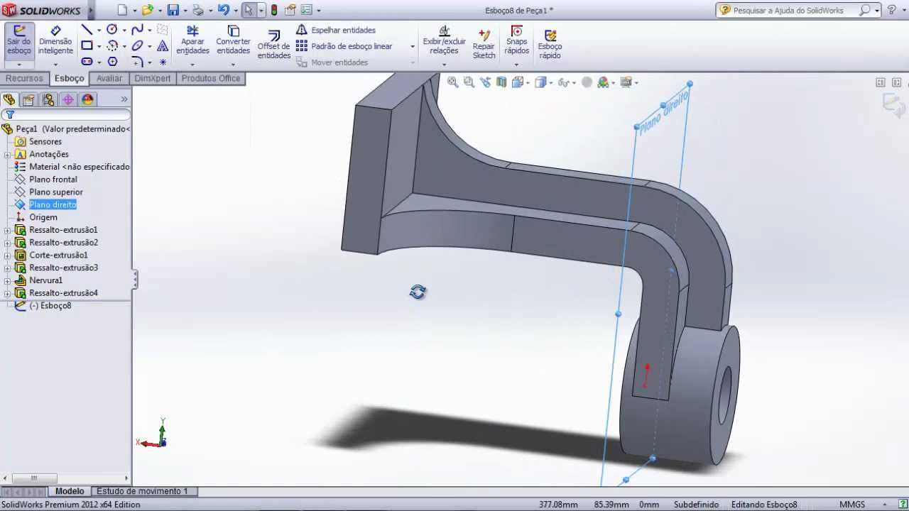 Exercicio Solidworks Cap.03 Ex.01 - YouTube