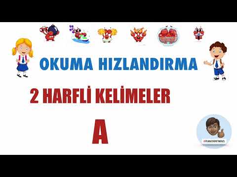 İnteraktif Okuma Hızlandırma 1 - ( 2 Harfli Kelimeler A )