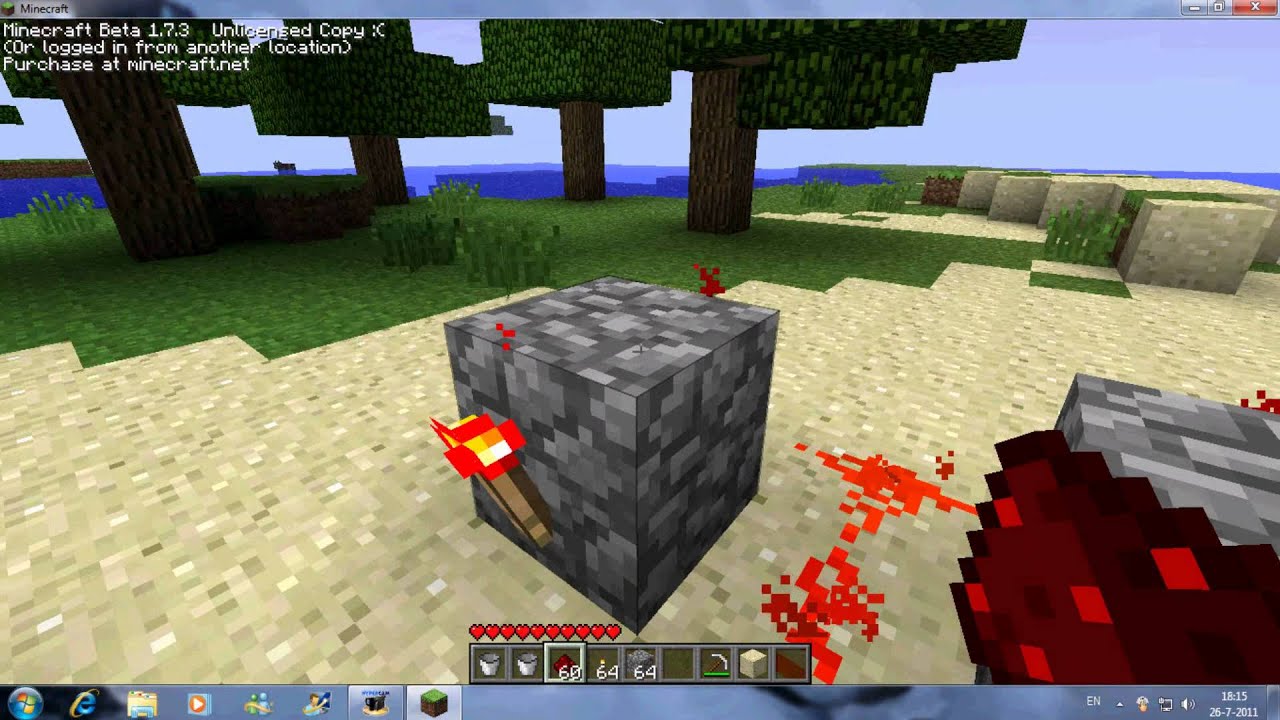 Minecraft - How to make a cobblestone machine (with pistons) - YouTube