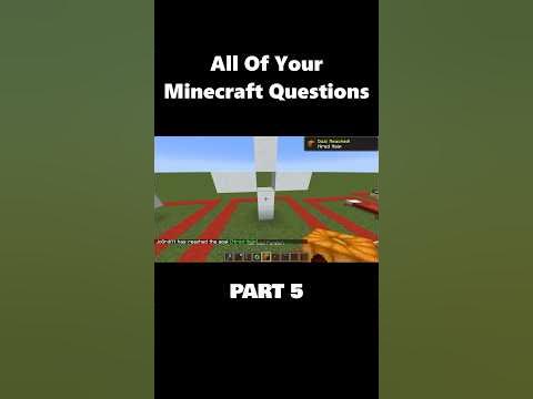 All of your Minecraft questions Part 5 - YouTube