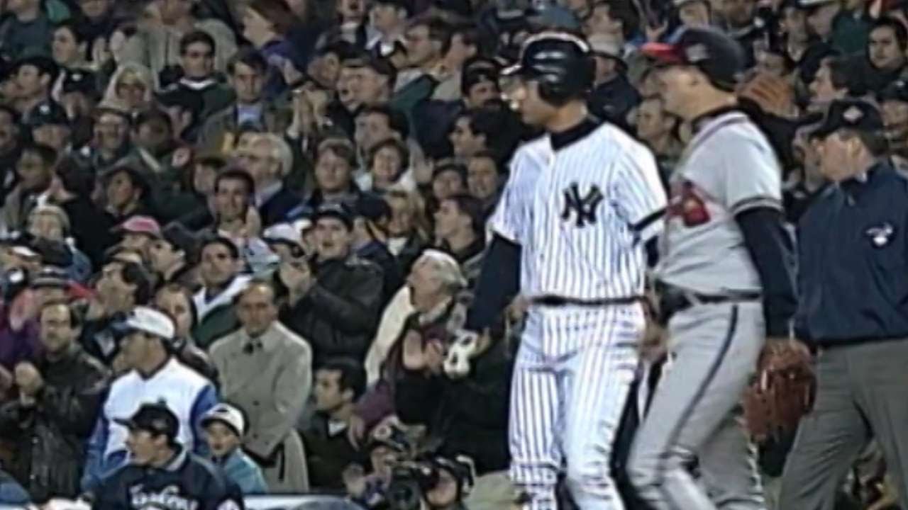 Derek Jeter's first World Series hit comes in Game 2 of the 1996 World ...