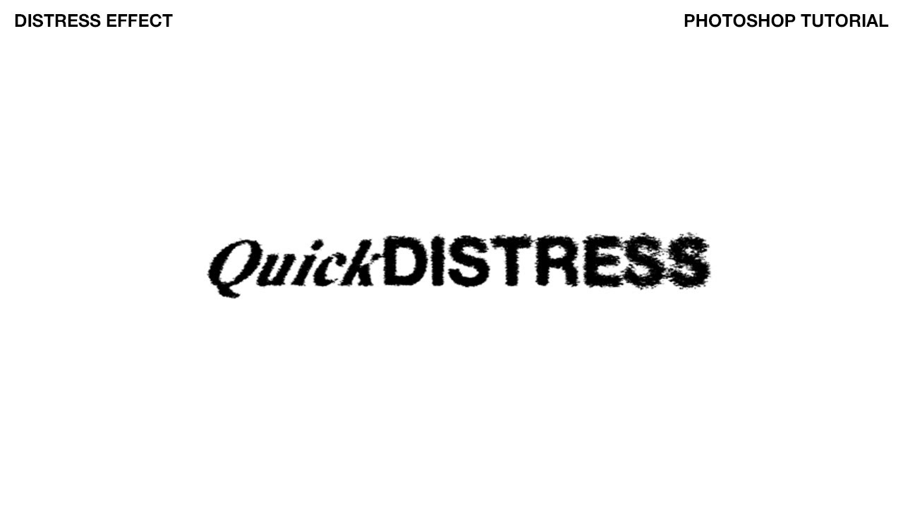 EASY & QUICK DISTRESS EFFECT IN PHOTOSHOP - YouTube