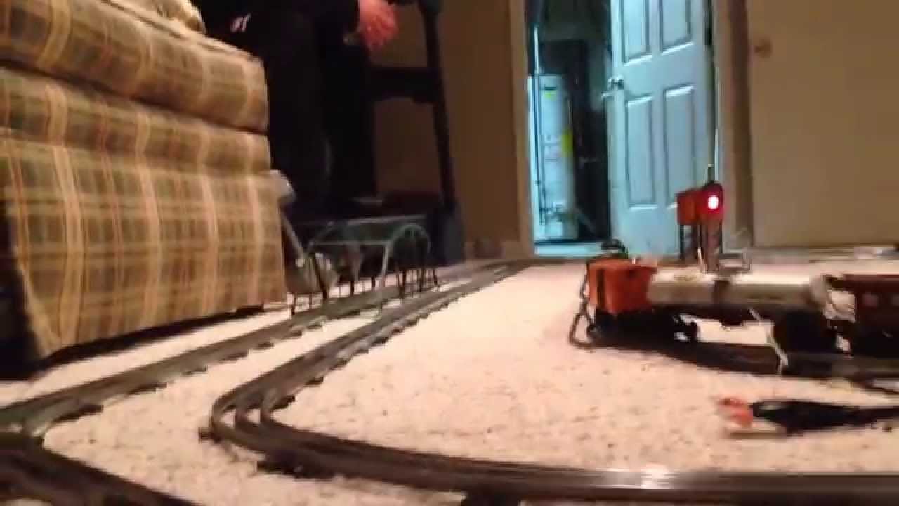 Lionel O gauge 3 track layout Dec 2014 - YouTube