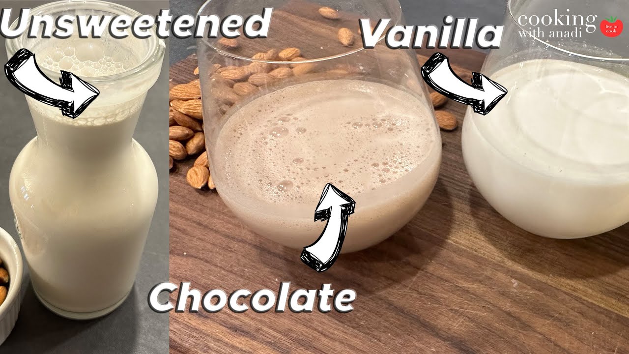 DIY Almond Milk That Actually Tastes Amazing - 3 Flavor Options - YouTube