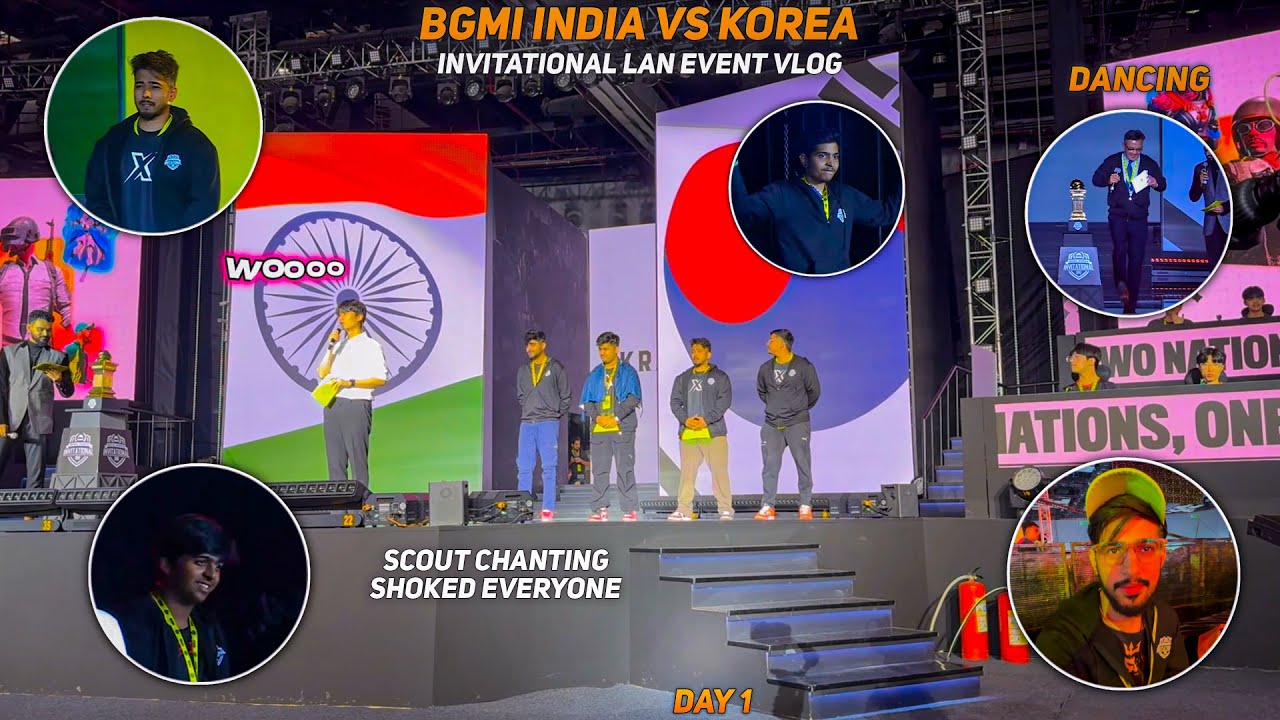 Bgmi Audience Lan EVENT India 🇮🇳 vs Korea 🇰🇷 Invatational Scout ...