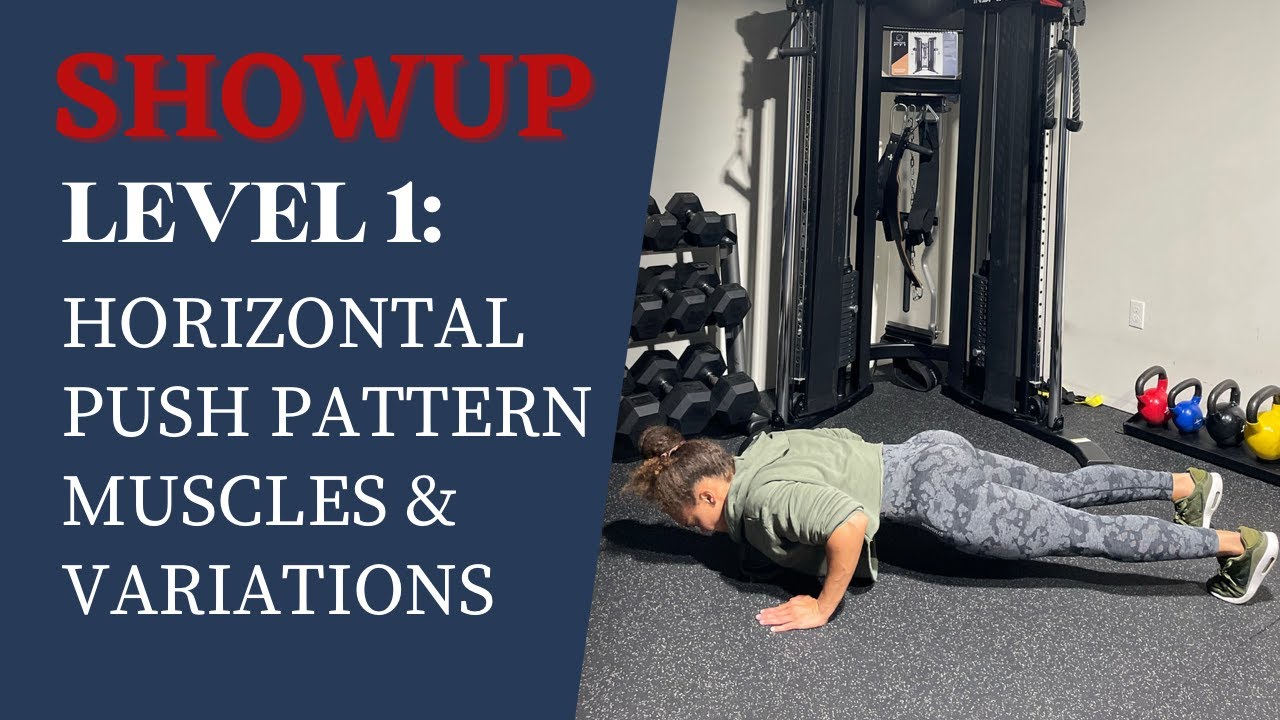 LEVEL 1: HORIZONTAL PUSH PATTERN MUSCLES & VARIATIONS | ACT7VE - YouTube