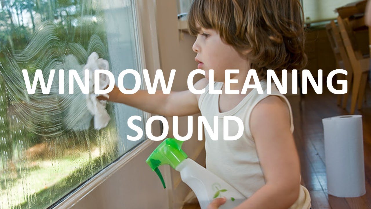 ASMR - Cleaning my Window - Squeaks Cleaning Sound Effect (SPRAY BOTTLE ...