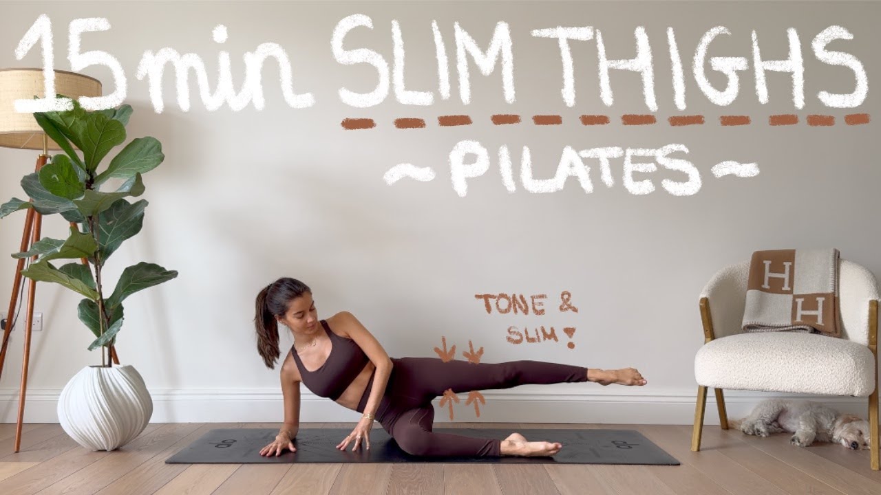 15MIN slim thighs pilates workout | tone and lengthen legs | no ...
