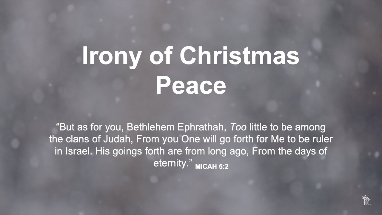 Irony of Christmas Peace - Pastor Keith Park I Church of Southland ...