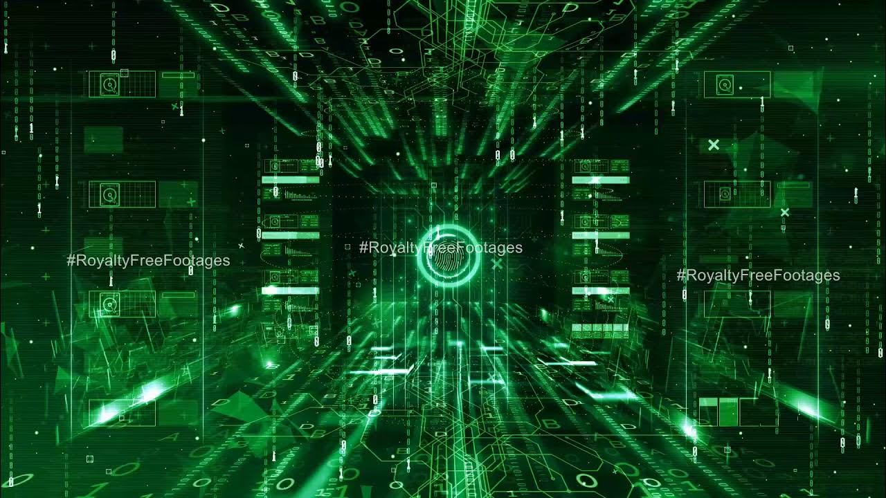 Hi tech Cyber security intro | abstract matrix background loops ...